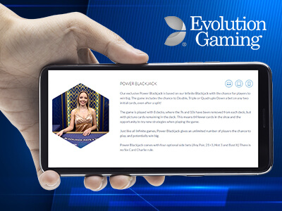 Power Blackjack Added to Evolution’s Live Dealer Offering